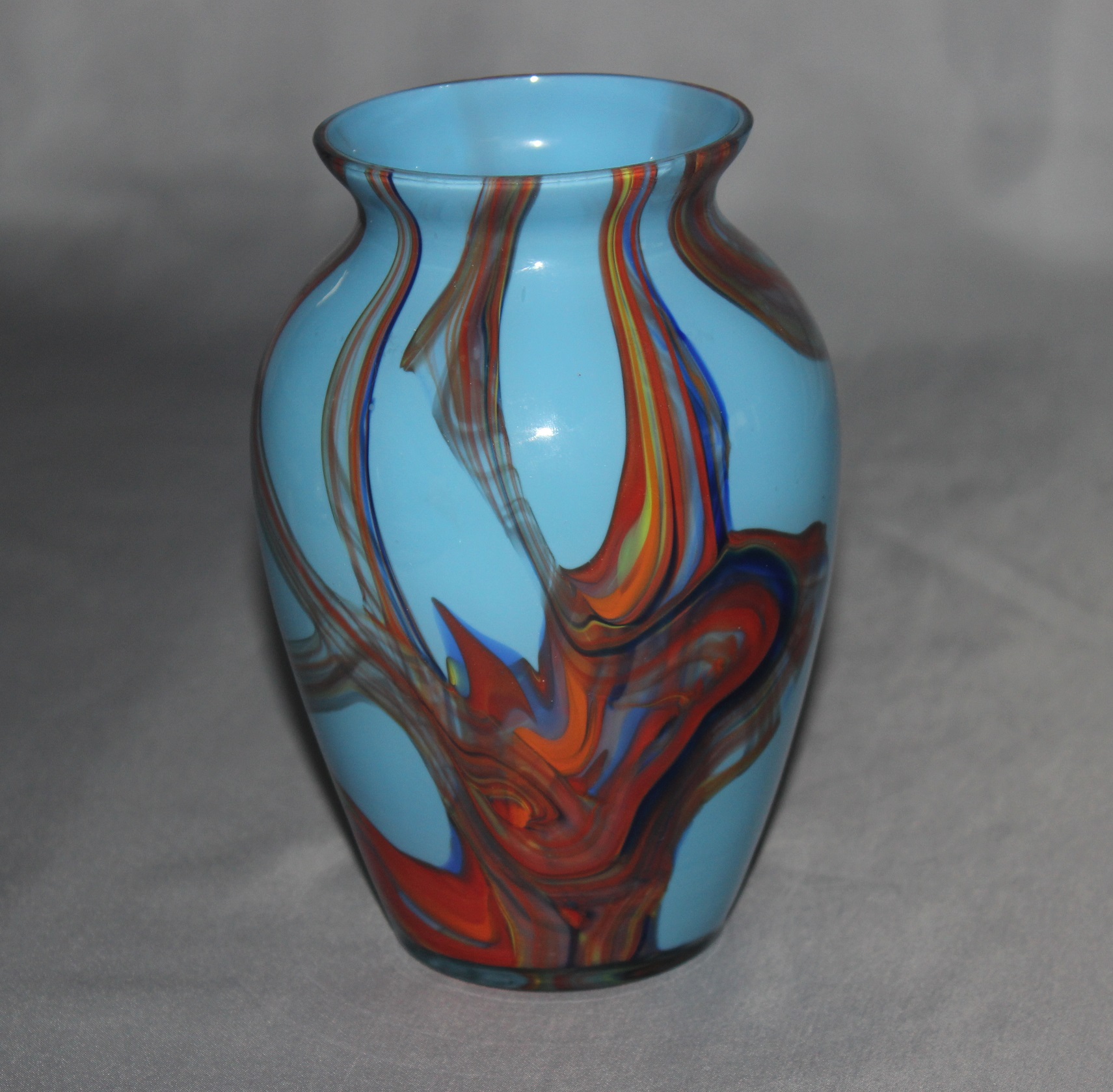Blue Kaleidescope Vase